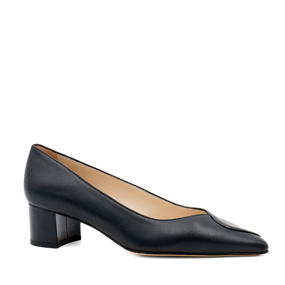 Paglietta Heel Black Italian Block Heel Pumps | Amalfi by Rangoni ...